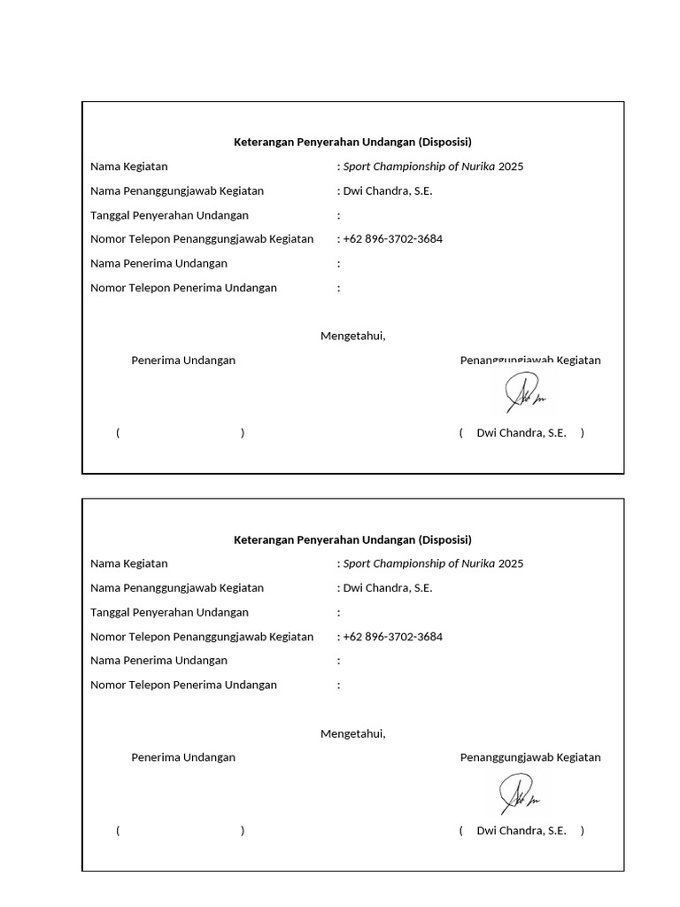 6 Surat Disposisi | PDF