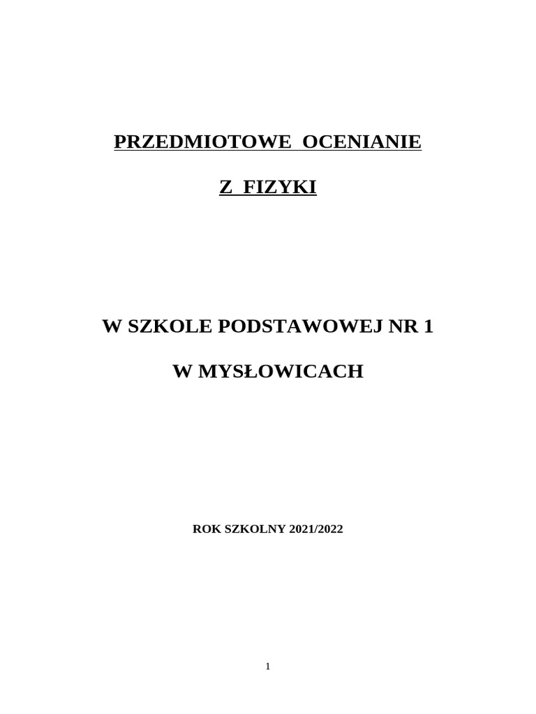 Pso Fizyka | PDF