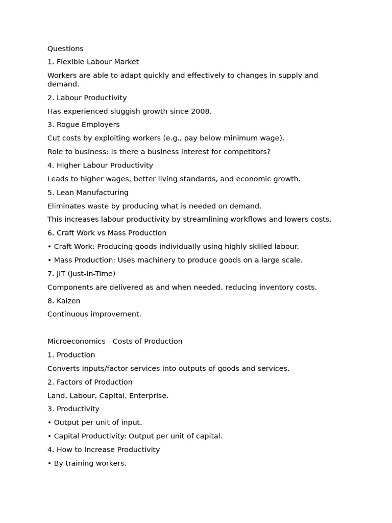 Production Costs and Revenue | PDF