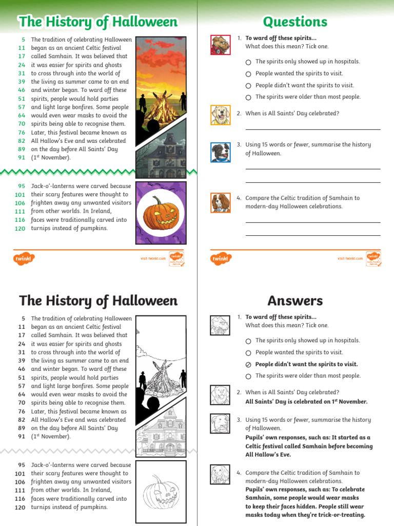 Text 2 - The History of Halloween | PDF | Halloween | Observances ...