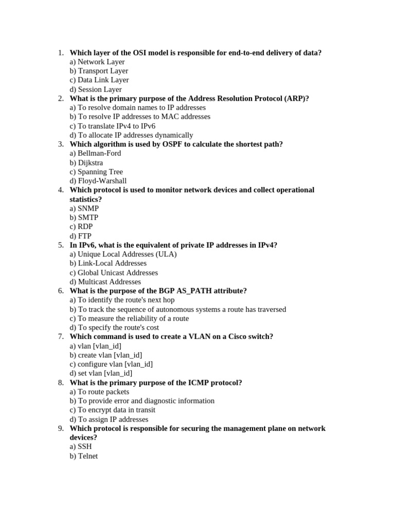 Network Quiz 4 | PDF | Computer Network | Ip Address