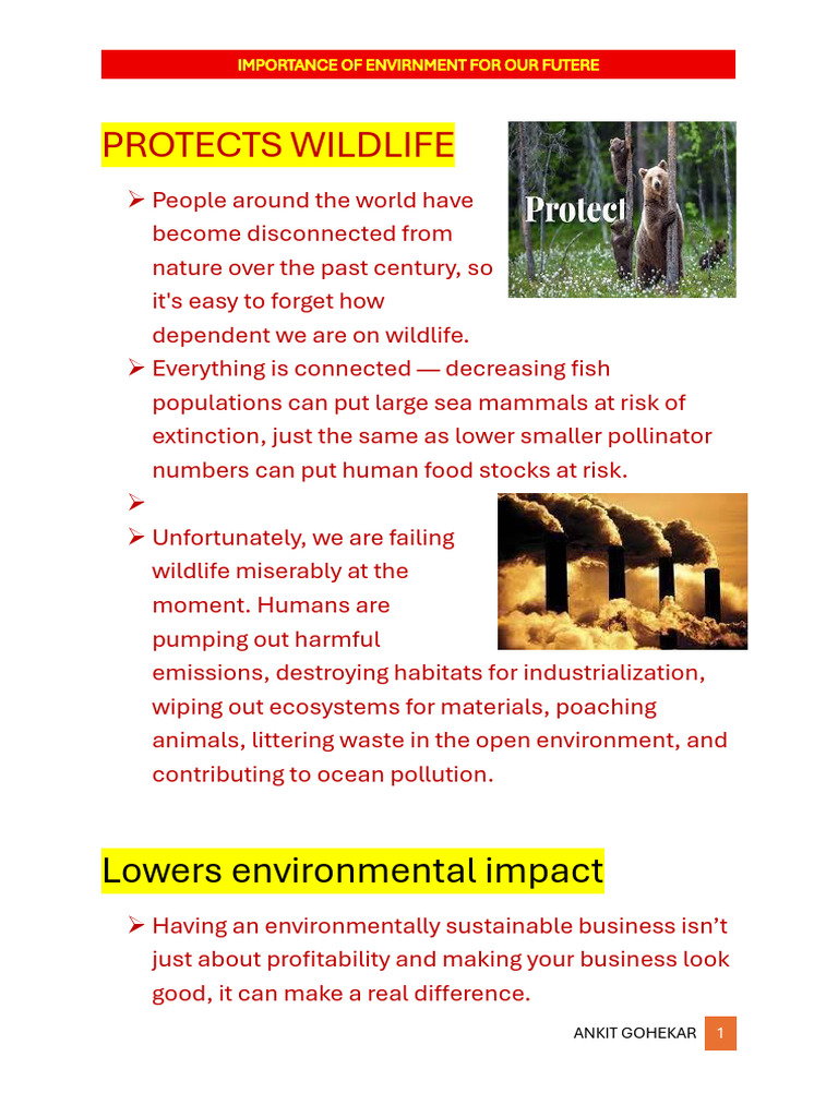 Wildlife Protection and ESG Strategies | PDF