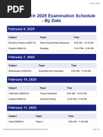 ICSE Board Exam 2025 Timetable | PDF