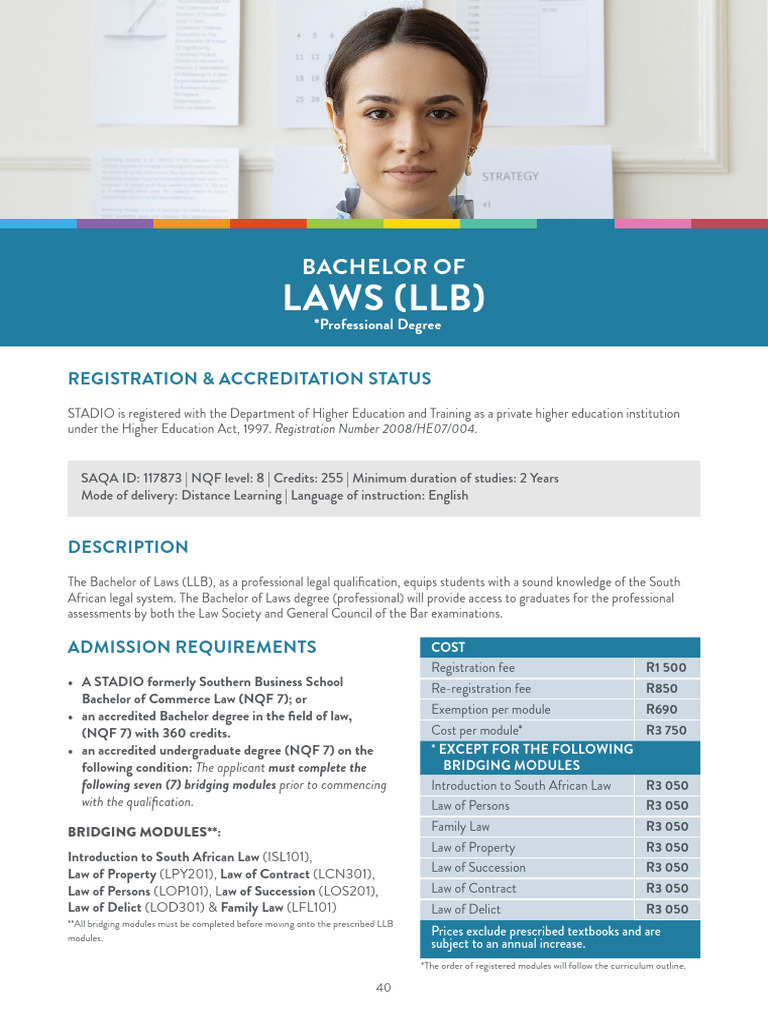 STADIO_Flyer_LLB_FULL | PDF | Academic Degree | Justice