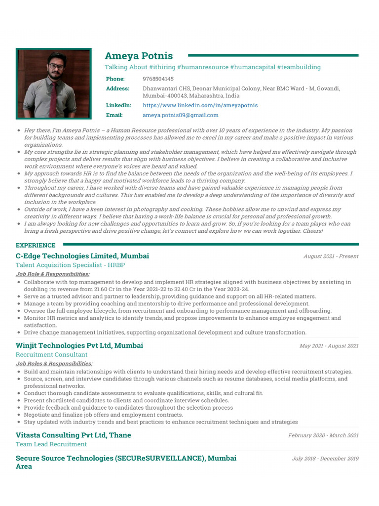 Ameya Potnis - Resume | PDF