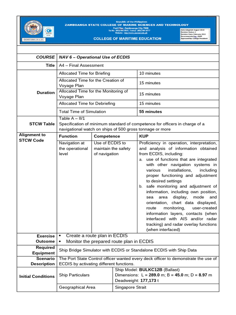 A4 - Final Assessment | PDF | Navigation | Simulation