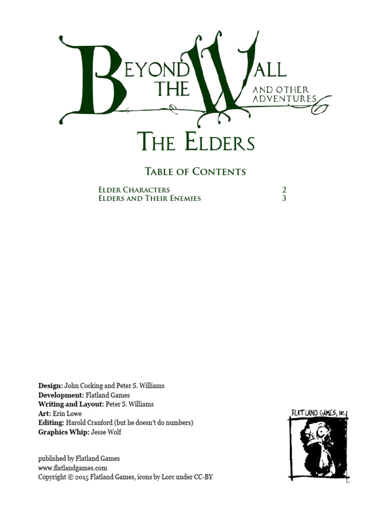 Beyond the Wall Characters The Elders | PDF | Magician (Fantasy) | Role ...