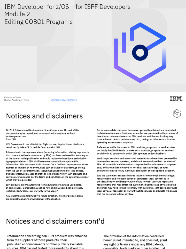 IDz Workbench Module 2 - Editing Your COBOL Program | PDF | Keyboard ...
