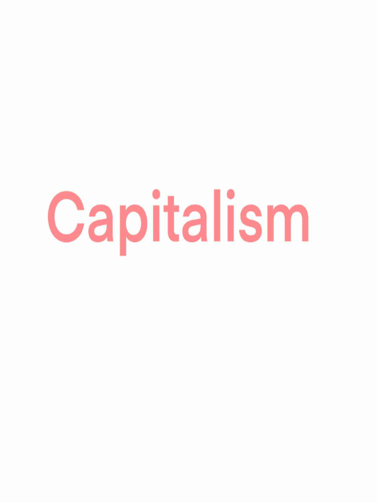 Capitalism | PDF