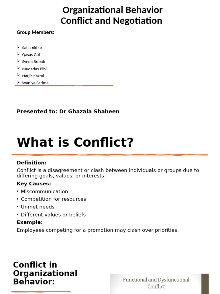 Organizational Behavior | PDF | Conflict (Process) | Negotiation