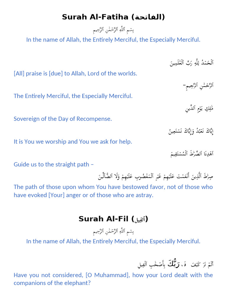 Sura Fatiha | PDF | Religious Books | Quran