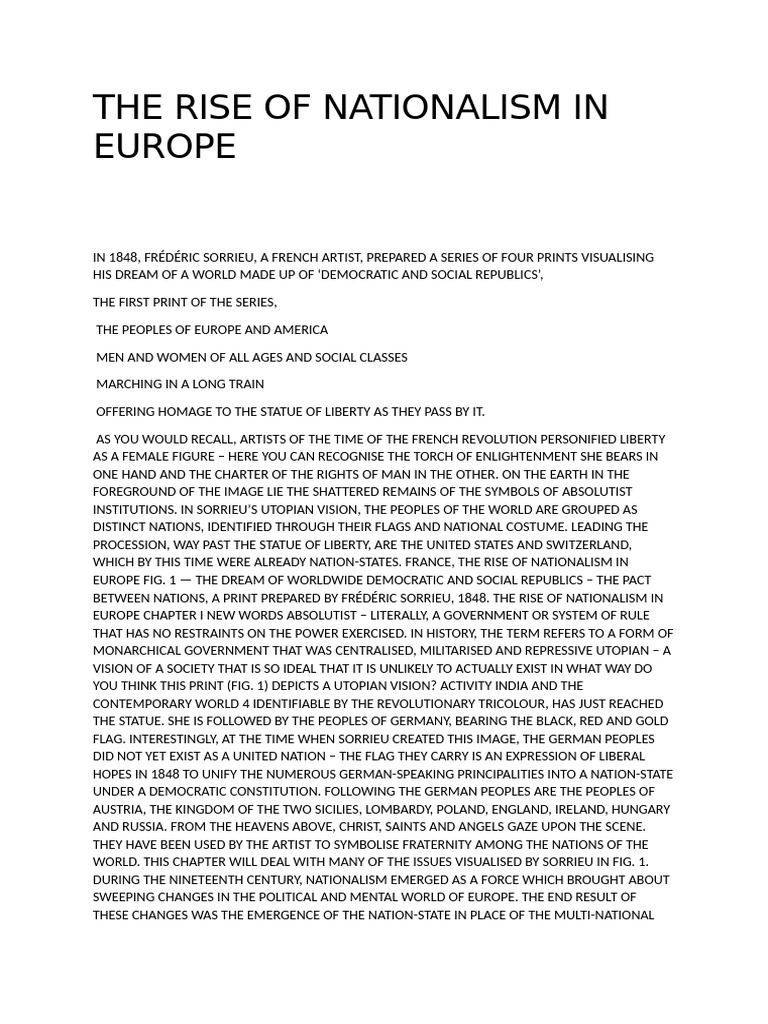Rise of Nationalism in Europe | PDF | Nation State | Nationalism