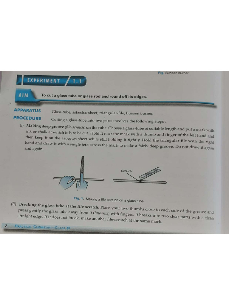 Chemistry Practical Class-11 | PDF
