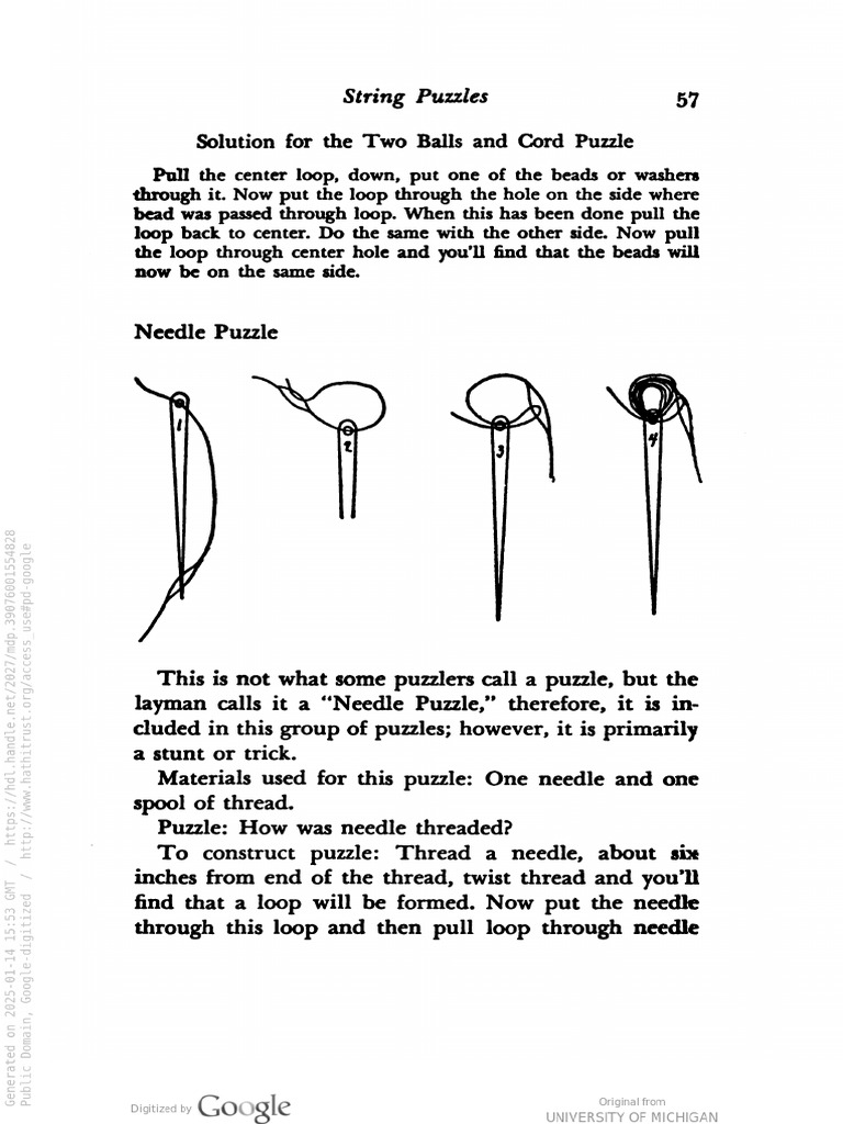 String Puzzles: Solutions & Tricks | PDF