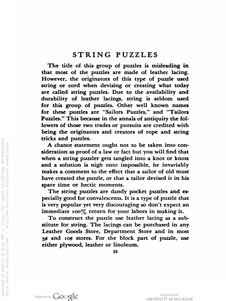String Puzzles | PDF