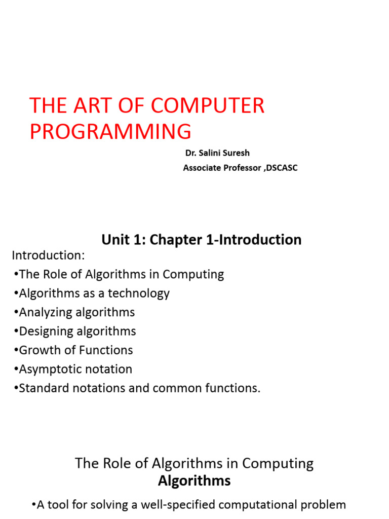 AOP Unit 1 chapter 1.pptx | PDF | Algorithms | Theory Of Computation