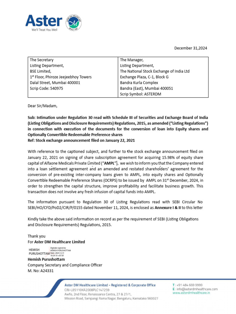 Loan Conversion to Equity & OCRPS | PDF | Valuation (Finance ...