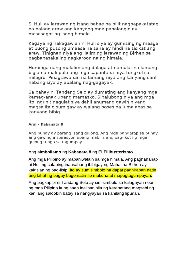 Si Huli Ay Larawan NG Isang Babae Na Pilit Nagpapa | PDF