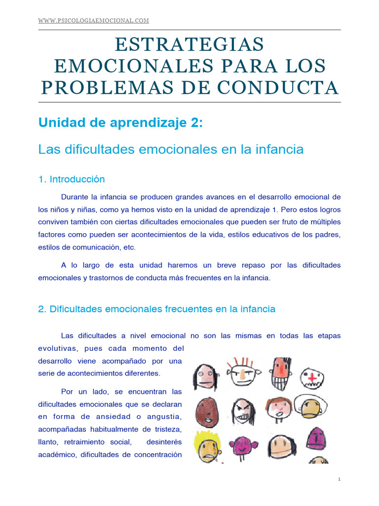 UA2 EST EMOC CONDUCTA | PDF | Ansiedad | Desorden hiperactivo y deficit ...