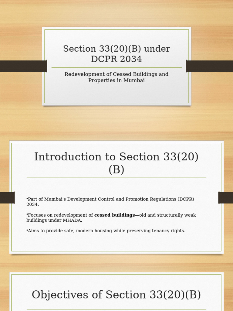 Section 33(20) B DCPR 2034 | PDF