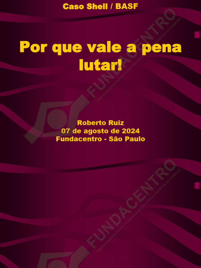 AULA 05 - Caso BASF-SHELL Contaminação Dos Trabalhadores e Do Meio ...