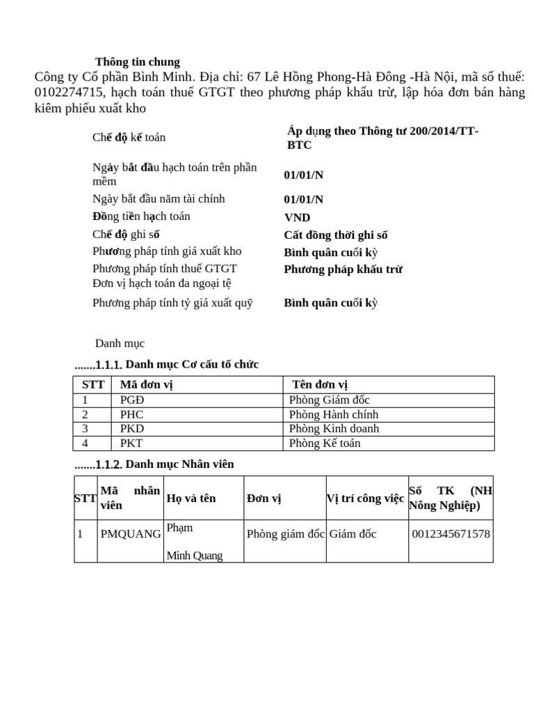 Bt Tin Học KT Tổng Hợp | PDF