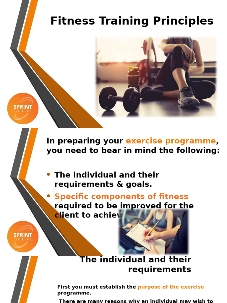 Fitness Training Principles | PDF | Physical Fitness | Aerobic Exercise