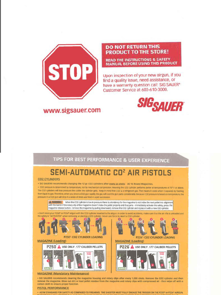 Airguns p226 p250 Manual | PDF