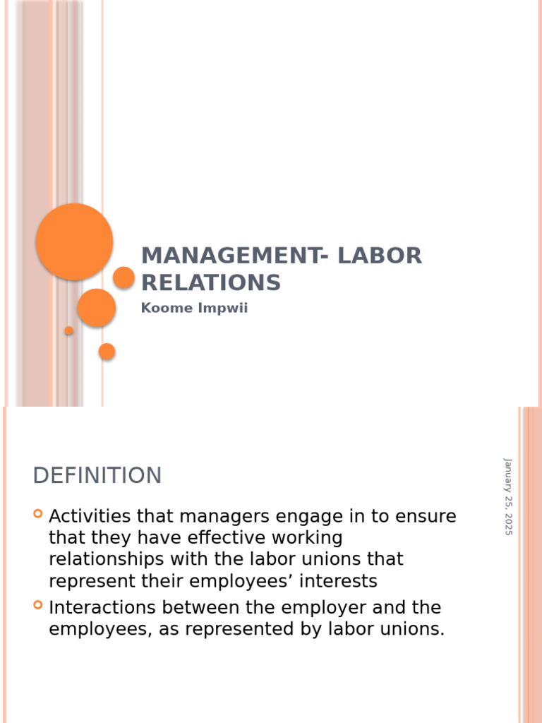 Management - Labor Relations | PDF | Collective Bargaining | Strike Action