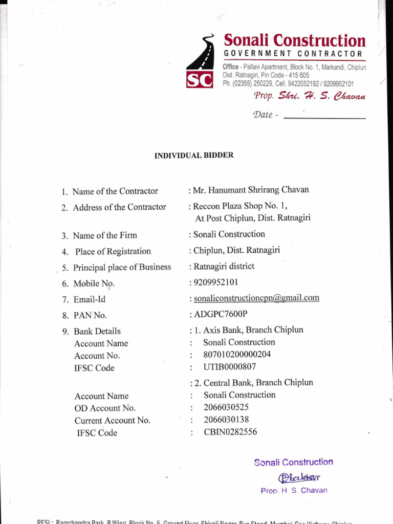Individual Bidder | PDF