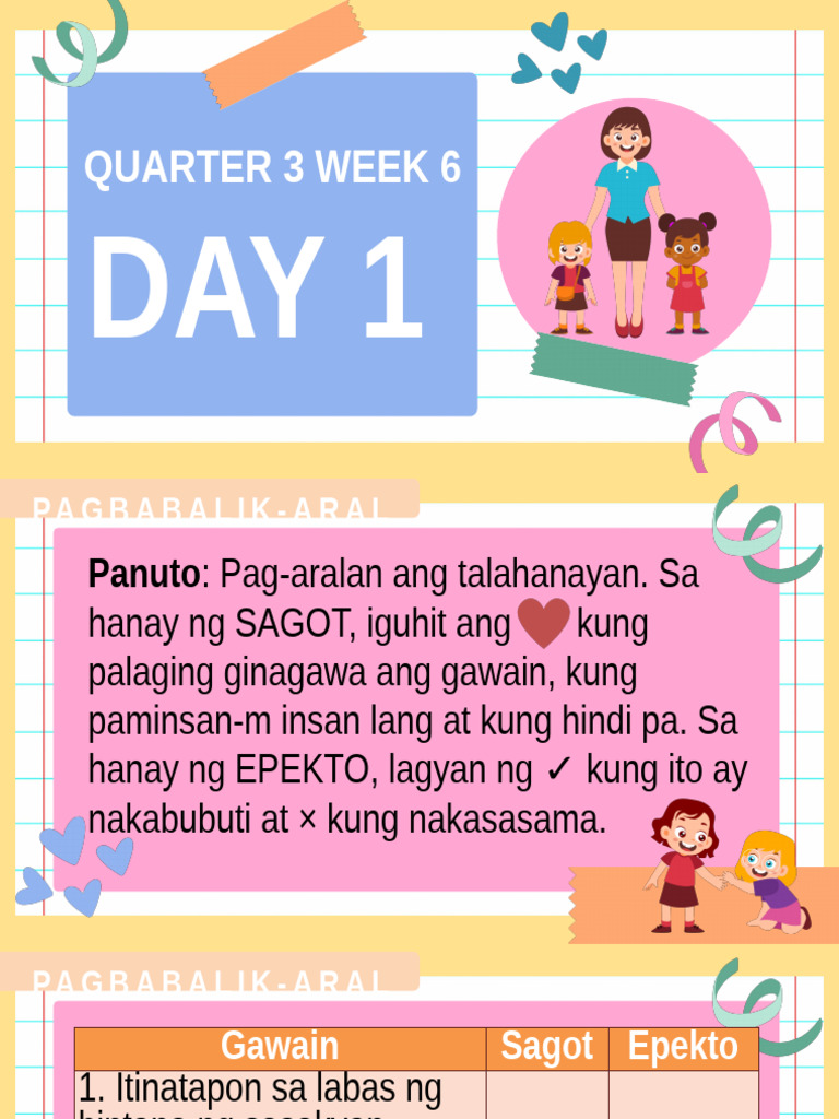 G5Q3 Week 6 Esp | PDF