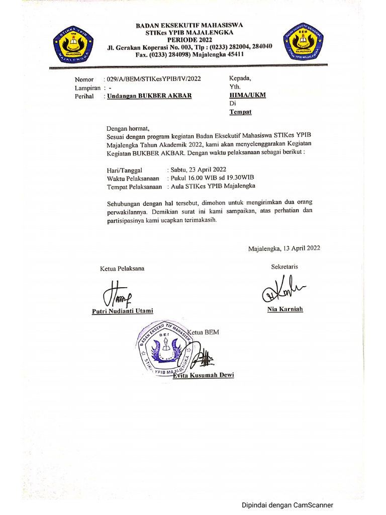 Undangan Bukber Hima Ukm | PDF