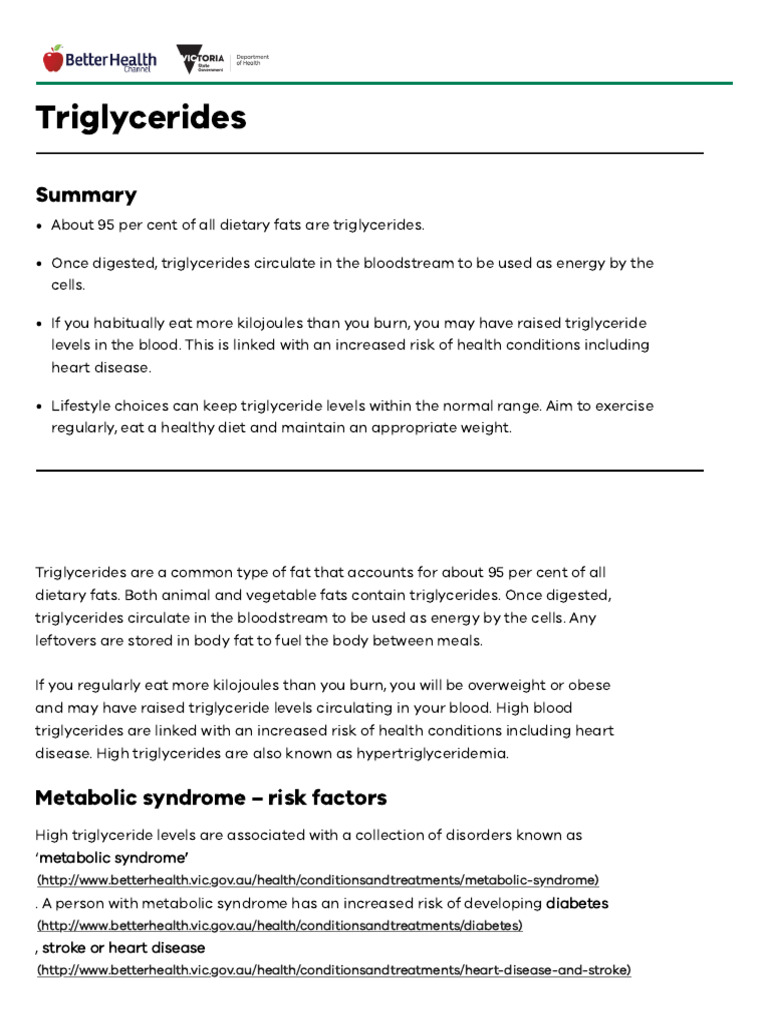 Triglycerides by Karuna Mutallik | PDF | Fat | Metabolic Syndrome