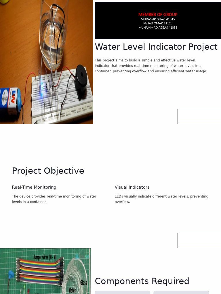 Water Level Indicator Project | PDF