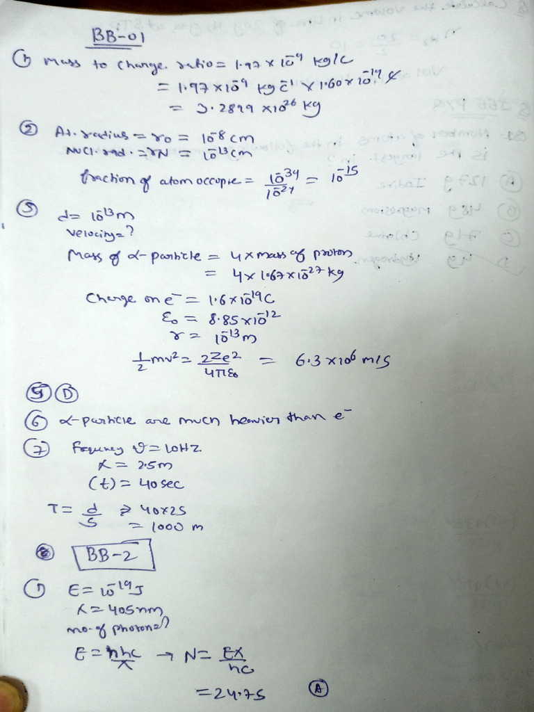 Atomic Structure Module Solution | PDF