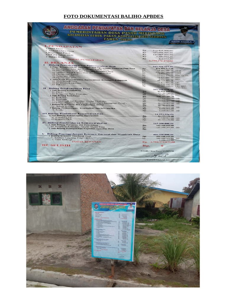 FOTO DOKUMENTASI BALIHO | PDF