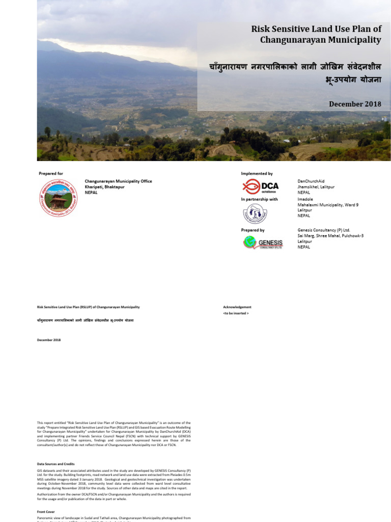 Risk Sensitive Land Use Plan of Changunarayan Municipality | PDF ...
