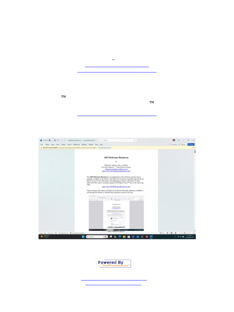 2025 Reference Resources | PDF | Libraries | Internet