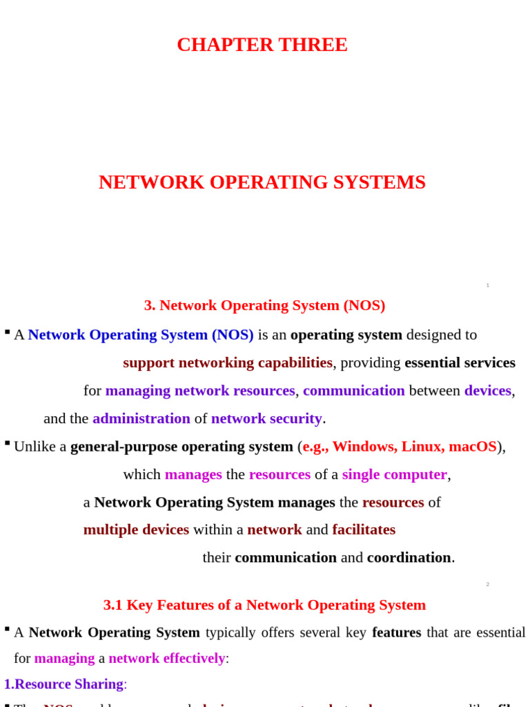 Network Admin (Chap 3) | PDF | Computer Network | Operating System