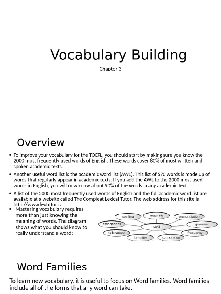 4.3 Vocabulary building.Workshop | PDF | Vocabulary | Curriculum