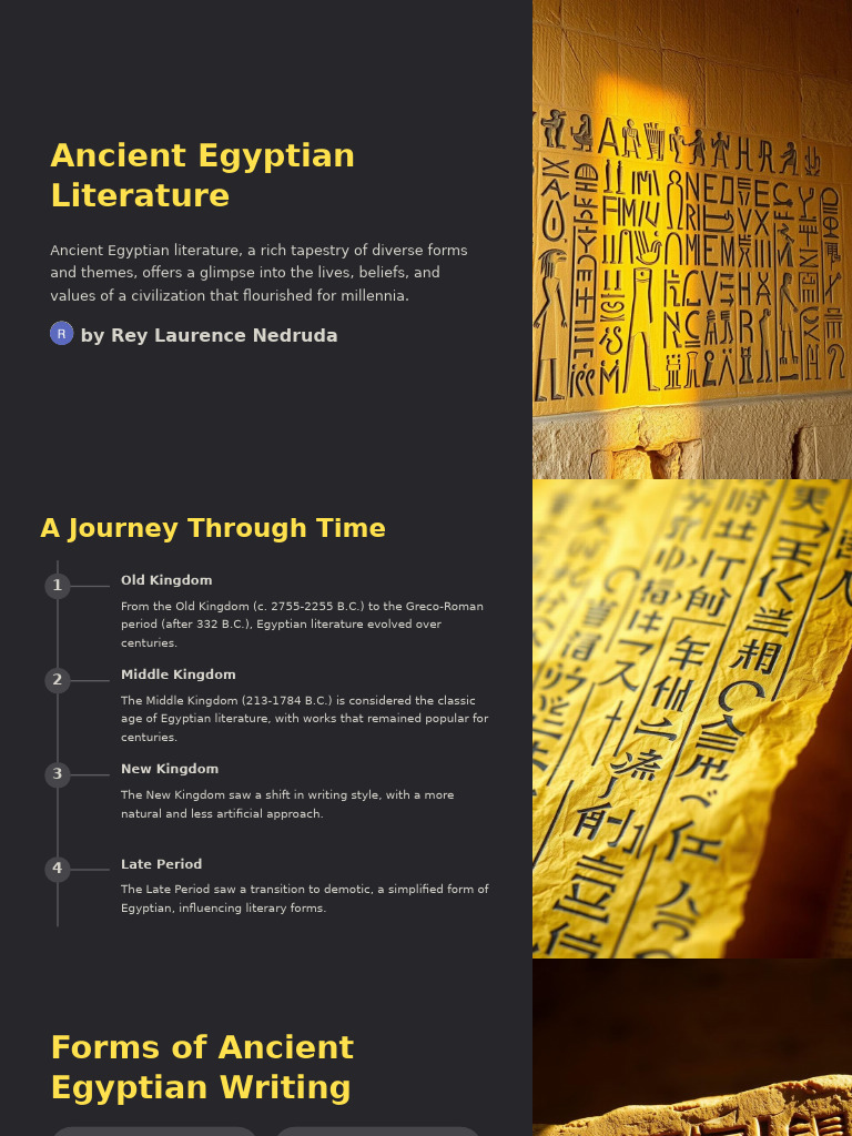Insights into Ancient Egyptian Literature | PDF | Ancient Egypt | Writing