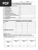 Railway Family Declaration Form 2025 | PDF