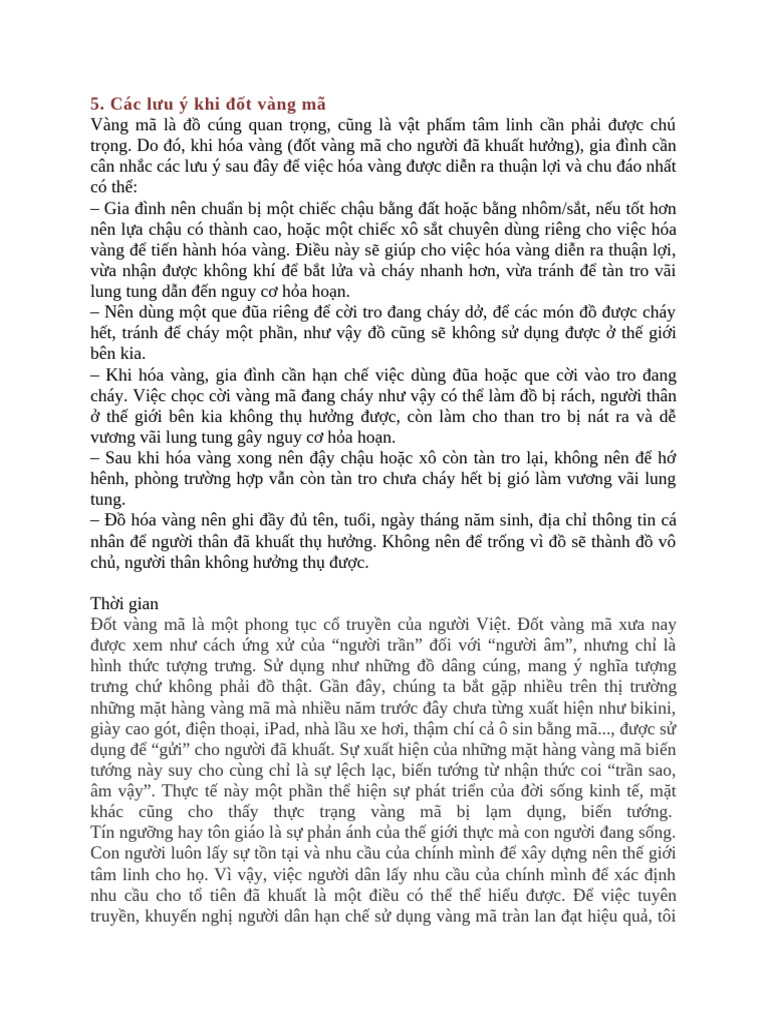 Ý Nghĩa Dot Vang Ma | PDF