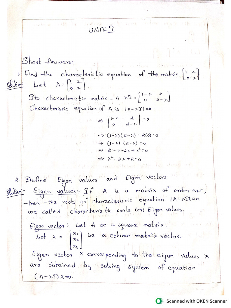 r23 Sem1 Maths Unit-2 | PDF