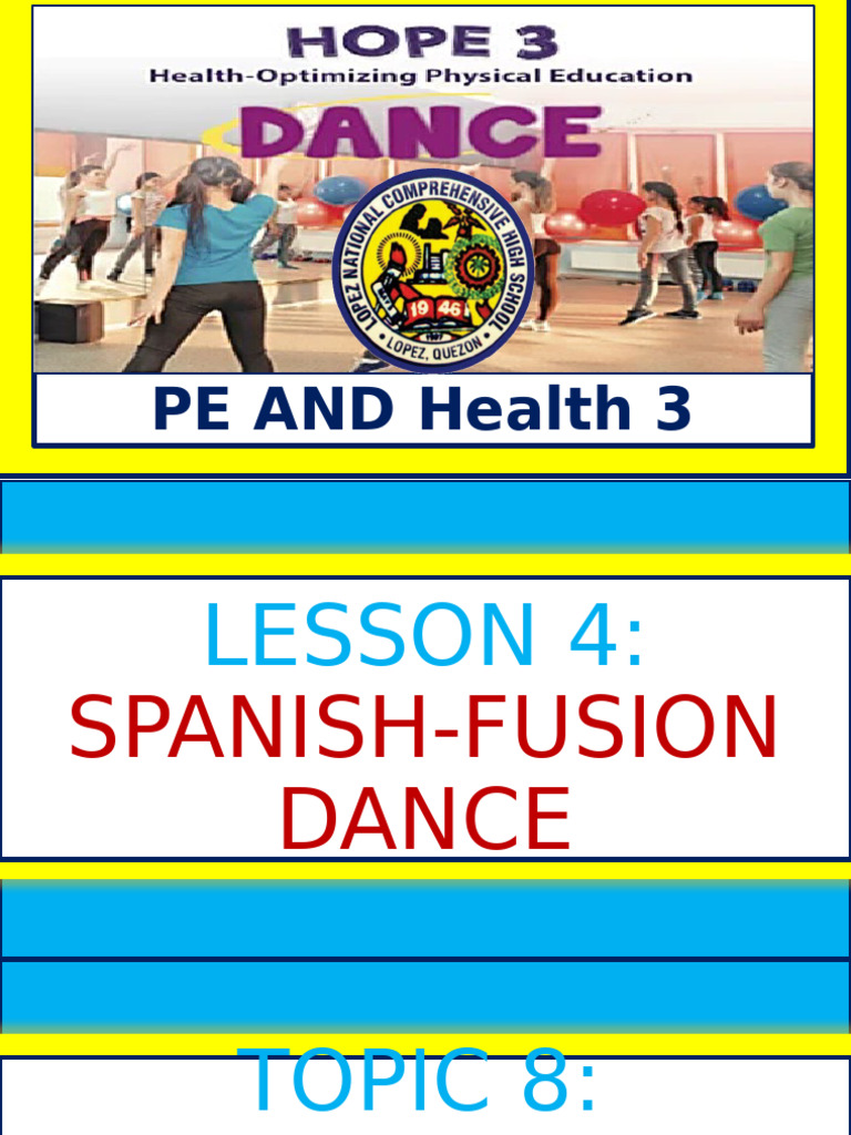 HOPE3_Topic 8 PERFORMANCE TASK | PDF | Dances | Performing Arts