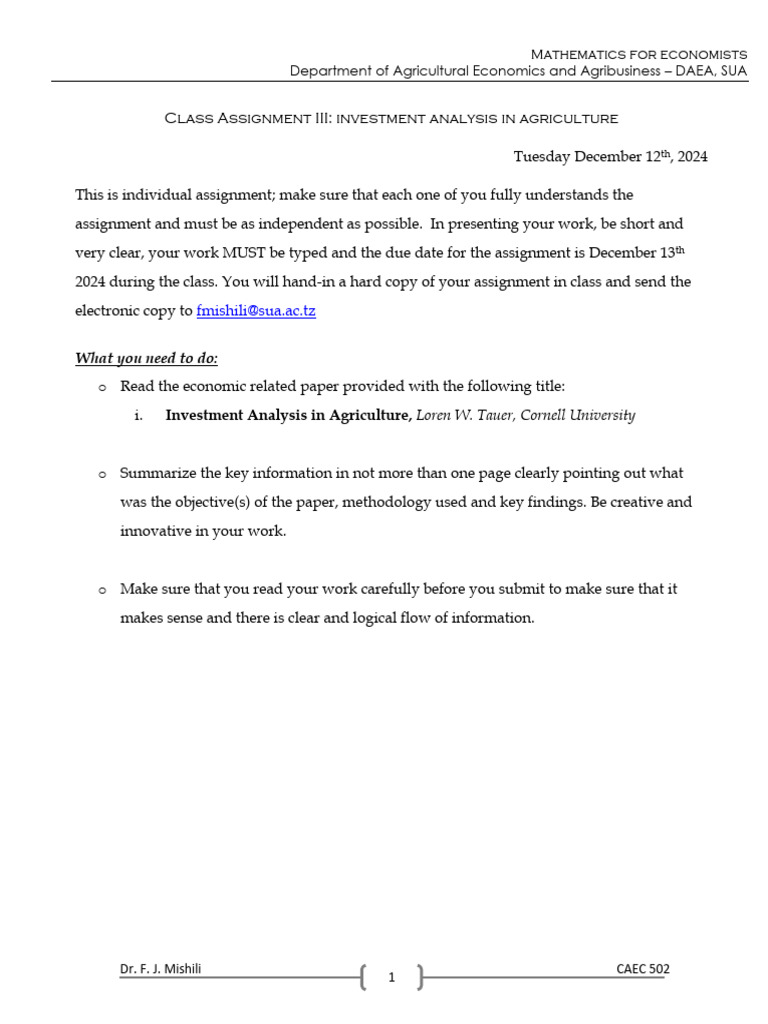Assignment III - Reading | PDF