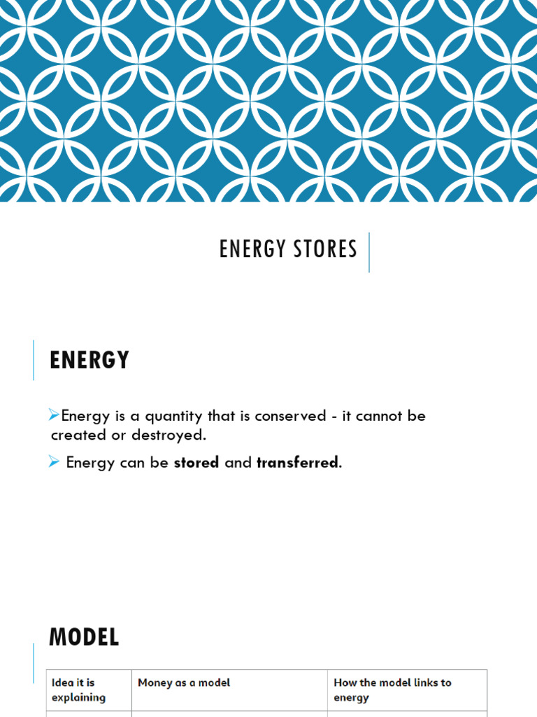 ENERGY STORES | PDF | Potential Energy | Metrology