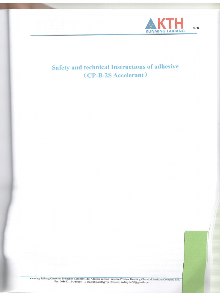 Msds Produit KTH | PDF