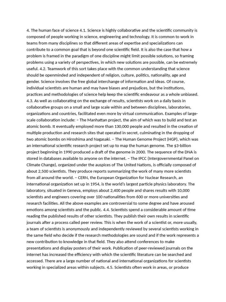 The Human Face of Collaborative Science | PDF | Science | Scientist