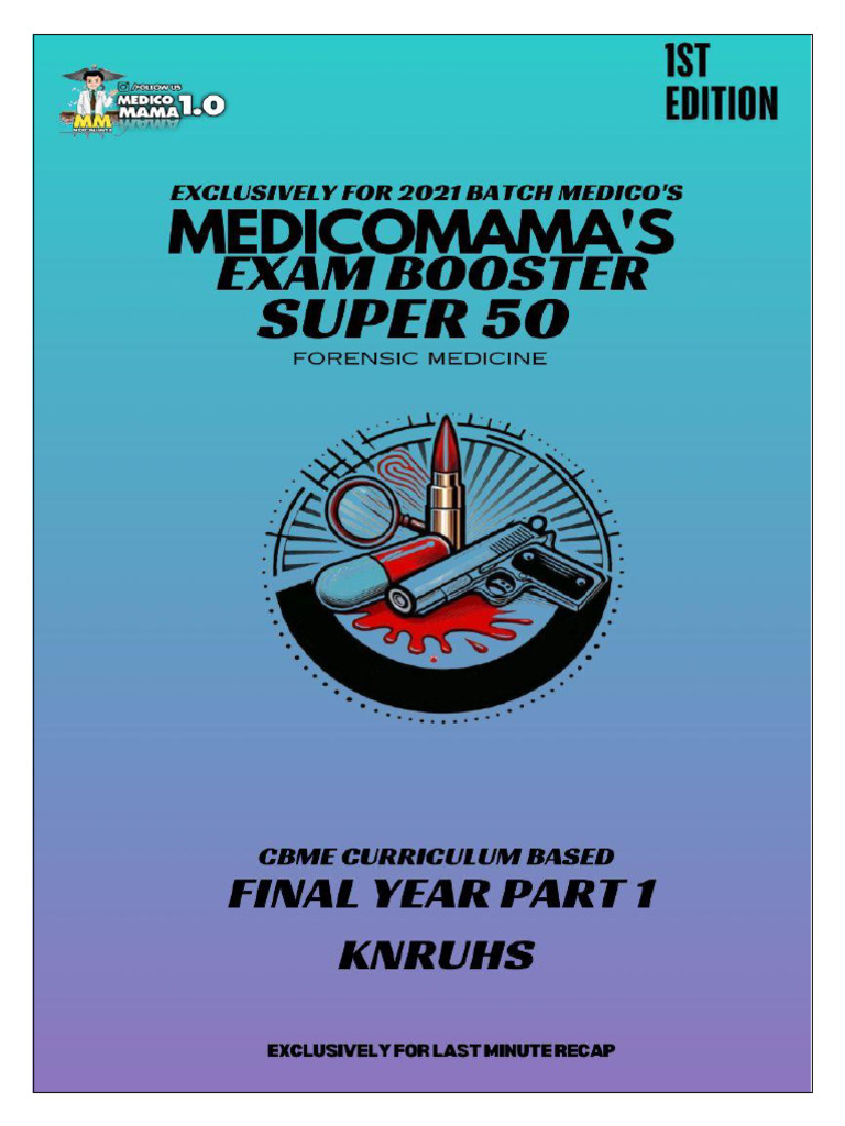 Knruhs 2k21 Forensic Medicine Super-50 | PDF | Autopsy